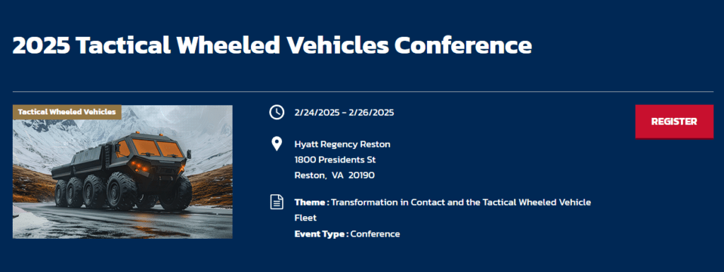 Tactical Wheeled Vehicles Conference 2025 - CMO Marketing Solutions